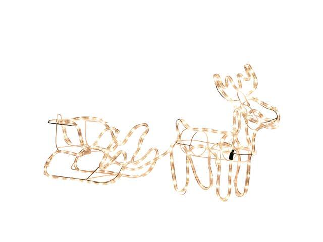 Click here for Aosom 35 Christmas Reindeer and Sleigh with LED Mo... prices