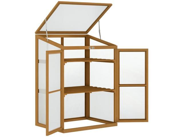 Click here for Aosom Wooden Cold Frame Greenhouse Small Mini Plan... prices