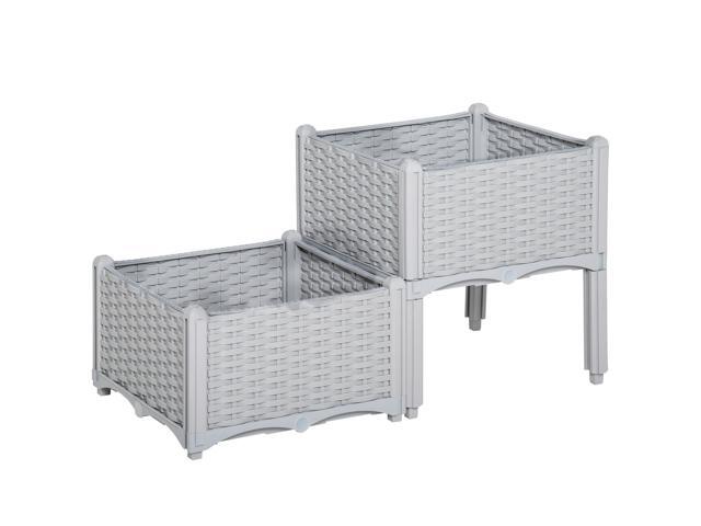 Click here for Aosom 2-Piece Raised Garden Bed with Legs  Self-Wa... prices