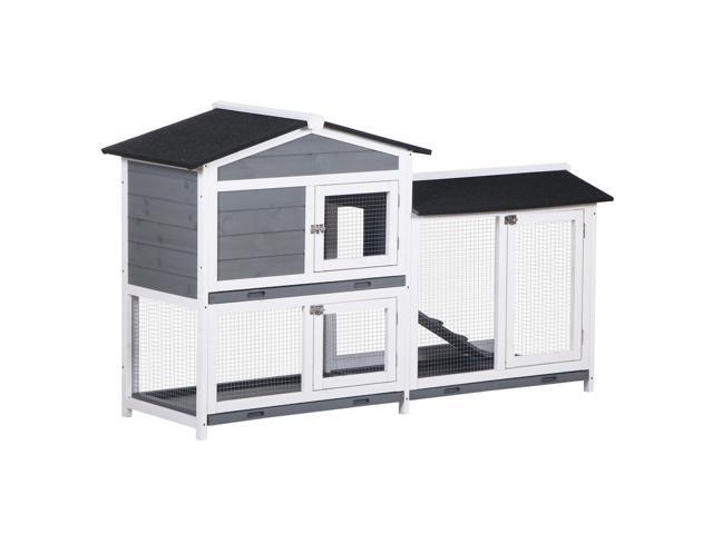 Click here for Aosom 2-tier Indoor Rabbit Enclosure  Wood Hutch B... prices