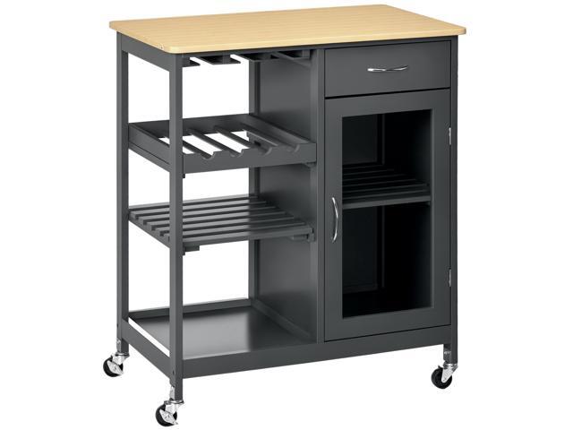 Click here for Aosom Rolling Kitchen Island with Storage  Kitchen... prices