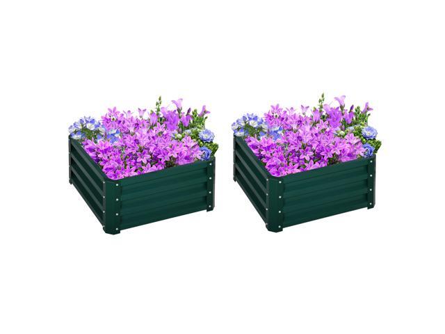 Click here for Aosom Galvanized Raised Garden Bed  Set of 2 Metal... prices