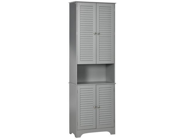 Click here for Aosom Tall Narrow Bathroom Storage Cabinet with Do... prices