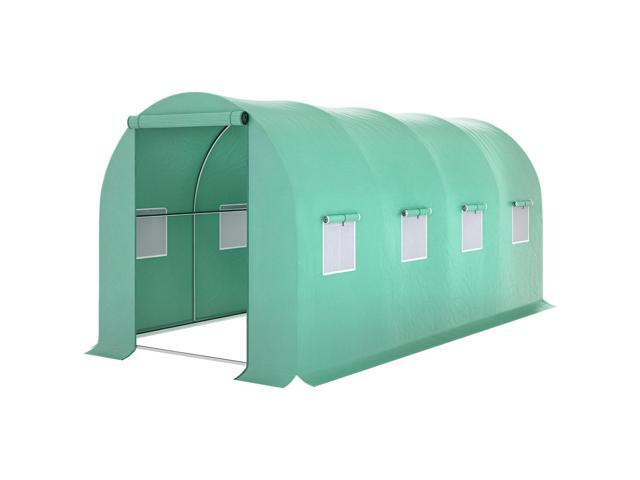 Click here for Aosom 15 x 7 x 6.5 Walk-in Tunnel Hoop Greenhouse... prices