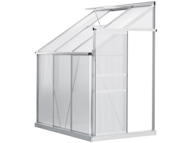 Click here for Aosom 6 x 4 Aluminum Lean-to Greenhouse Polycarbon... prices