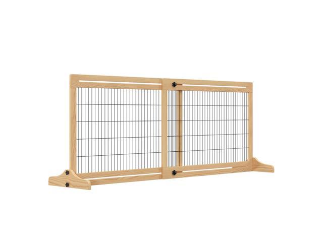 Click here for Aosom 71 W x 27 H Extra Wide Freestanding Pet Gate... prices