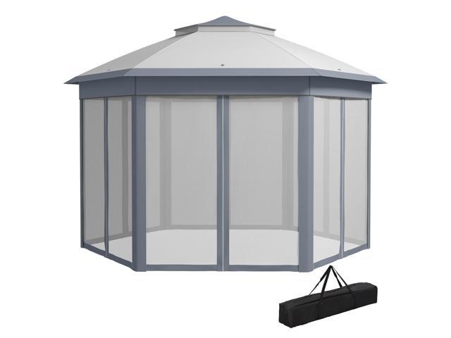 Click here for Aosom 13 x 13 Pop Up Gazebo Hexagonal Canopy Shelt... prices