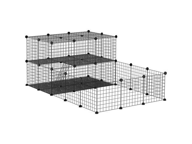 Click here for Aosom Pet Playpen with Door  Metal Mesh Cage with... prices