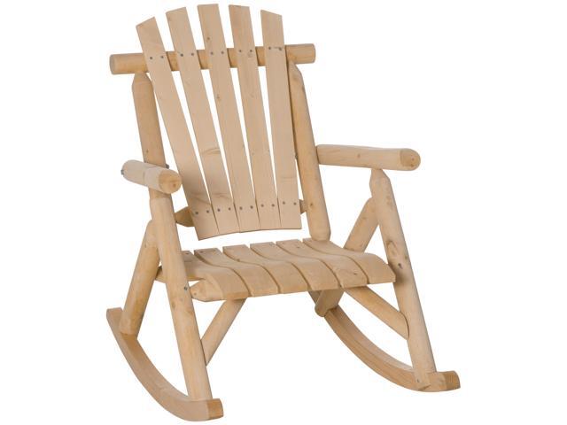 Click here for Aosom Outdoor Wooden Rocking Chair  Single-Person... prices