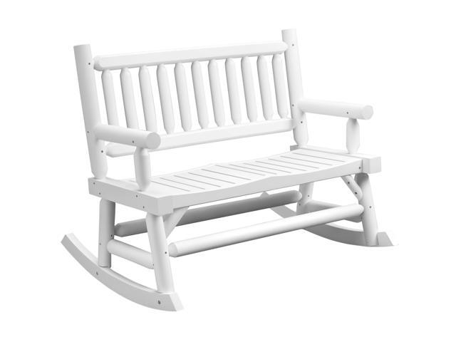 Click here for Aosom 2-Person Wood Rocking Chair with Log Design... prices