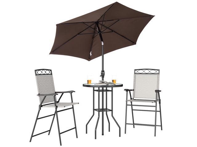Click here for Aosom 4 Piece Outdoor Bar Set with Umbrella  Patio... prices