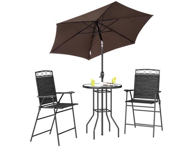 Click here for Aosom 4 Piece Outdoor Bar Set with Umbrella  Patio... prices