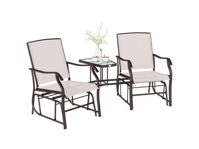 Click here for Aosom Outdoor Glider Chairs with Coffee Table  Pat... prices