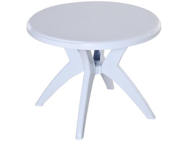 Click here for Aosom Patio Dining Table with Umbrella Hole Round... prices