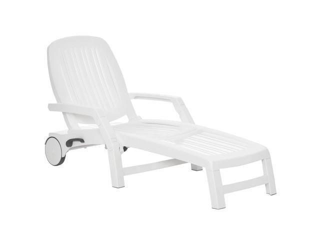 Click here for Aosom Outdoor Chaise Lounge Chair on Wheels with S... prices