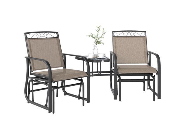 Click here for Aosom Outdoor Glider Chairs with Coffee Table  Pat... prices