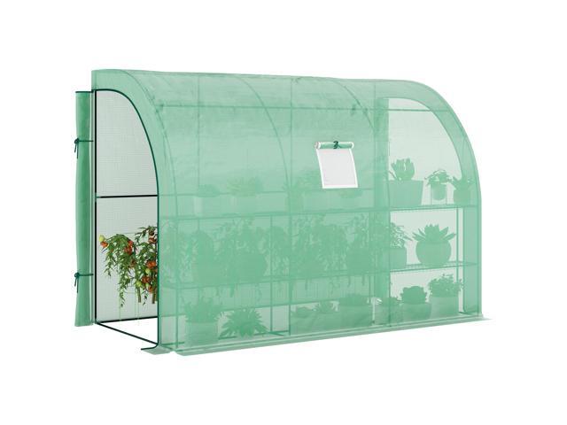 Click here for Aosom 10 x 5 x 7 Lean to Greenhouse  Walk-In Green... prices
