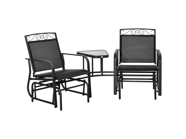 Click here for Aosom Outdoor Glider Chairs with Coffee Table  Pat... prices