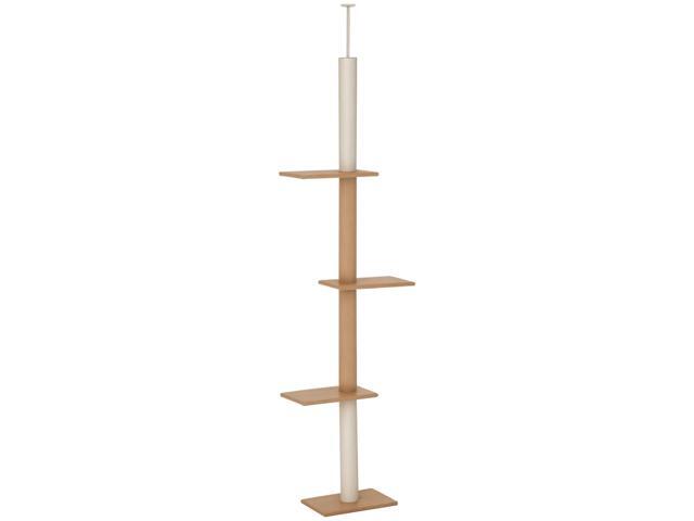 Click here for Aosom Floor-to-Ceiling Cat Tree Cat Climbing Tower... prices
