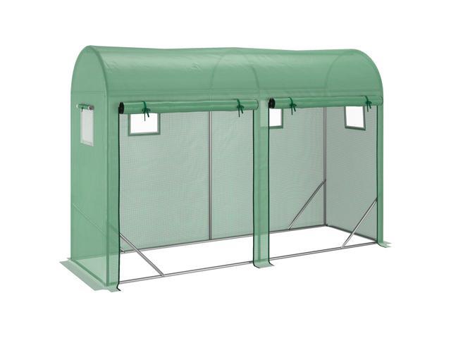 Click here for Aosom 10 x 3 x 7 Walk-in Lean-to Greenhouse  Steel... prices