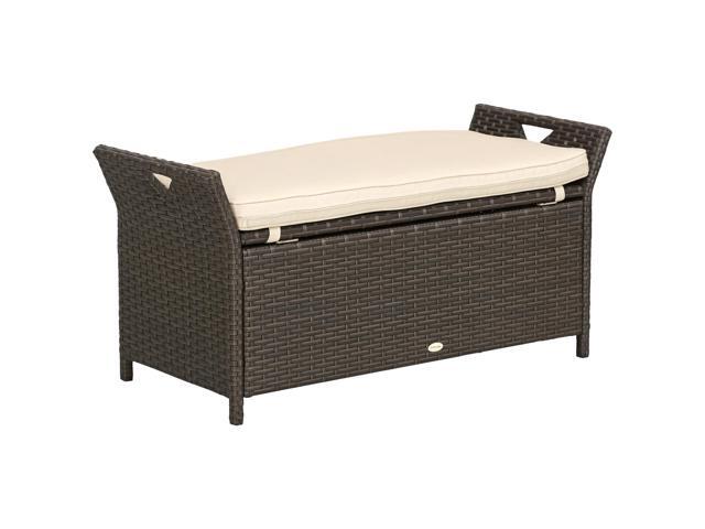 Click here for Aosom 29 Gallon Patio Wicker Storage Bench  Outdoo... prices