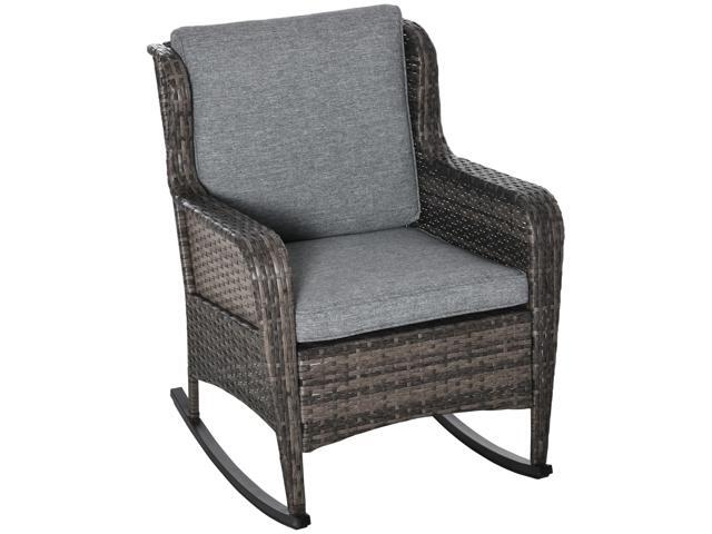 Click here for Aosom Patio Wicker Rocking Chair  Outdoor PE Ratta... prices