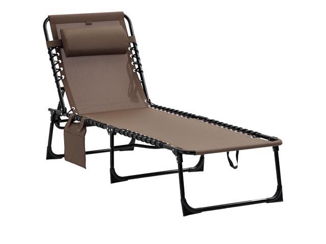 Click here for Aosom Folding Chaise Lounge Chair  Patio Sun Tanni... prices