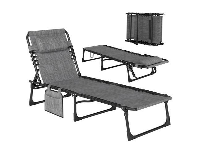 Click here for Aosom Folding Chaise Lounge Chair  Patio Sun Tanni... prices
