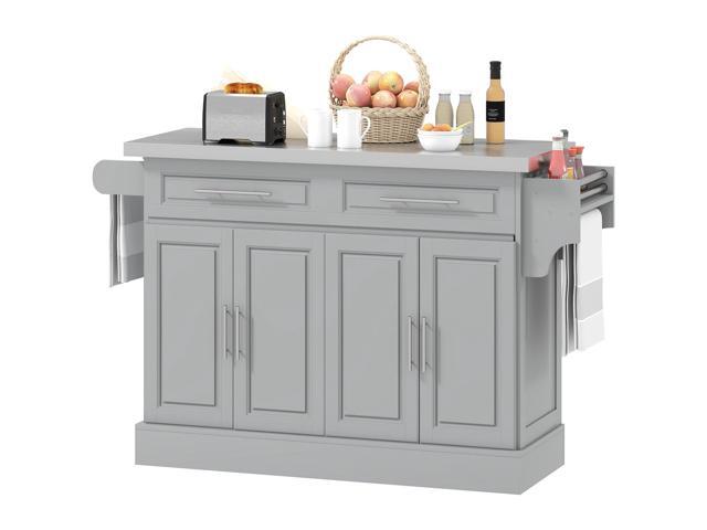 Click here for Aosom Rolling Kitchen Island Cart with 47 Stainles... prices