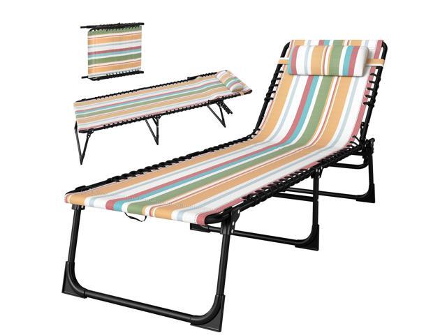 Click here for Aosom Folding Chaise Lounge Pool Chair with 4-Posi... prices