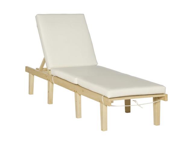 Click here for Aosom Chaise Lounge Chair for Outdoor  Wood Outdoo... prices