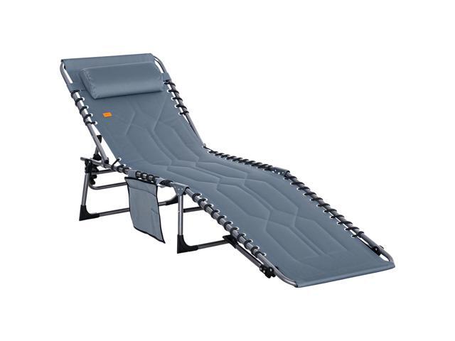 Click here for Aosom Padded Folding Chaise Lounge Chair  Outdoor... prices