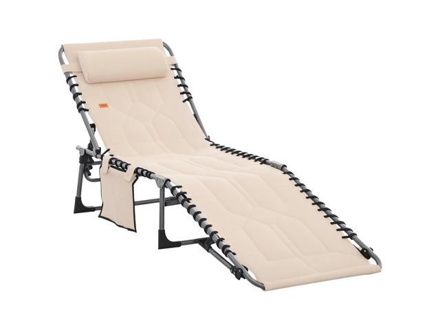 Click here for Aosom Padded Folding Chaise Lounge Chair  Outdoor... prices