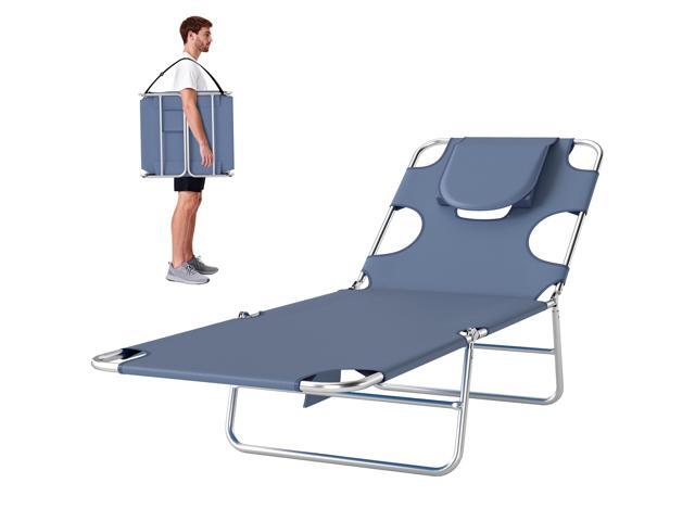 Click here for Aosom Tanning Chair with Face Hole  5-Level Adjust... prices