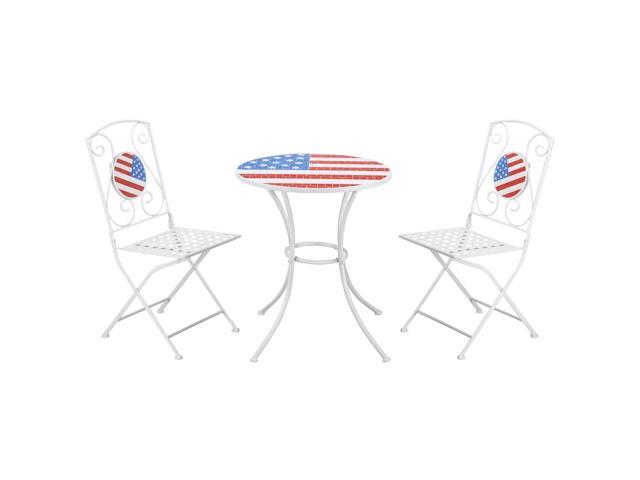 Click here for Aosom 3 Piece Patio Bistro Set  Folding Outdoor Fu... prices