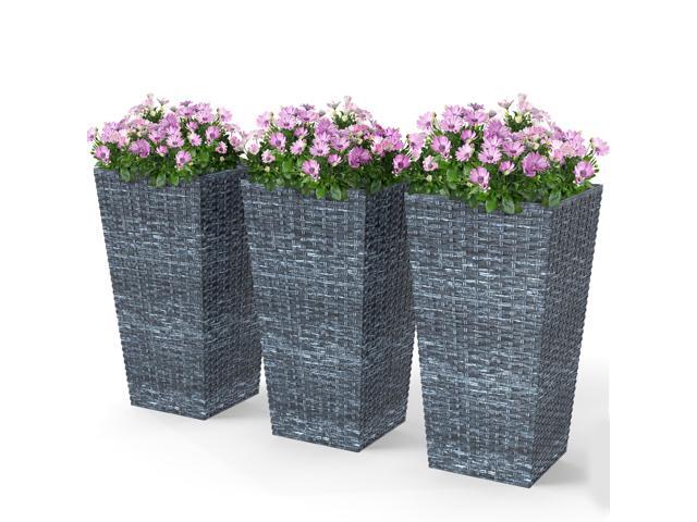Click here for Aosom Tall Planters for Outdoor Plants Set of 3  2... prices