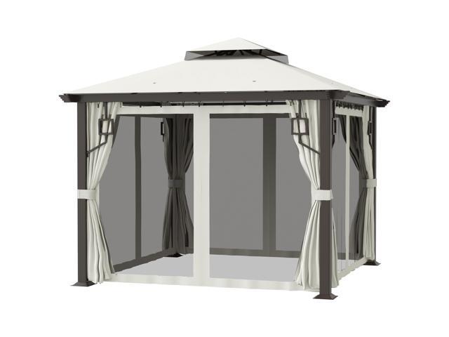 Click here for Aosom 10 x 10 Patio Gazebo  Double Roof Outdoor Ga... prices