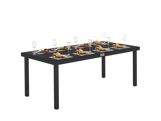 Click here for Aosom 75 x 35 Outdoor Dining Table for 8 People  R... prices
