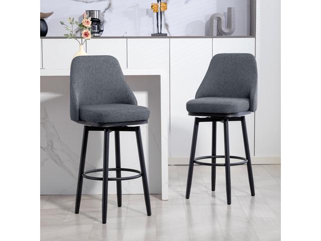 Click here for Aosom Modern Bar Stools  Set of 2 Swivel Kitchen C... prices