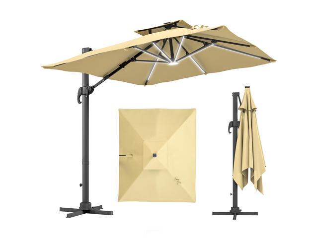 Click here for Aosom 10ft. Solar LED Cantilever Umbrella  Offset... prices