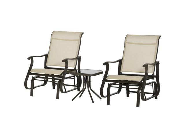 Click here for Aosom 3-Piece Outdoor Gliders Set Bistro Set with... prices