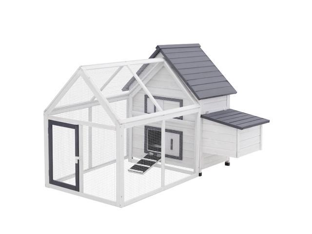 Click here for Aosom 48 Wood Outdoor Chicken Coop House with Nest... prices