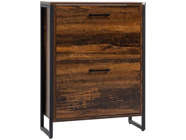 Click here for Aosom Industrial Shoe Cabinet with 2 Flip Drawers... prices