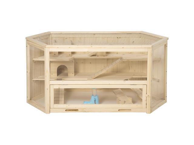 Click here for Aosom Wooden Large Hamster Cage Small Animal Exerc... prices