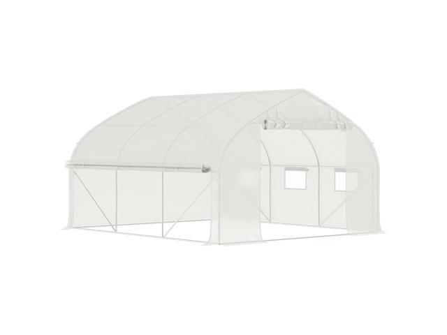 Click here for Aosom 11.5 x 10 x 6.5 Walk-in Tunnel Greenhouse  G... prices