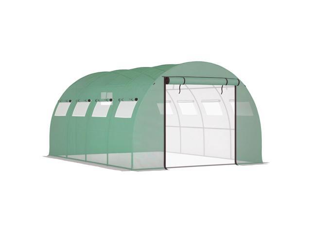 Click here for Aosom 13 x 10 x 6.5 Walk-in Tunnel Greenhouse with... prices