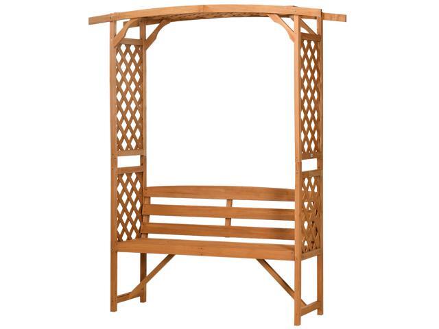 Click here for Aosom Patio Garden Bench  Wooden Bench  Outdoor Be... prices
