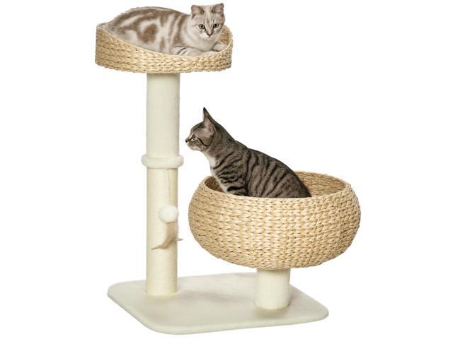 Click here for Aosom 28 Elevated Cat Bed with Sisal Scratching Po... prices