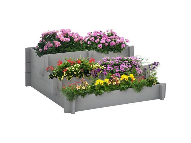 Click here for Aosom 3 Tier Raised Garden Bed  Water Draining Fab... prices