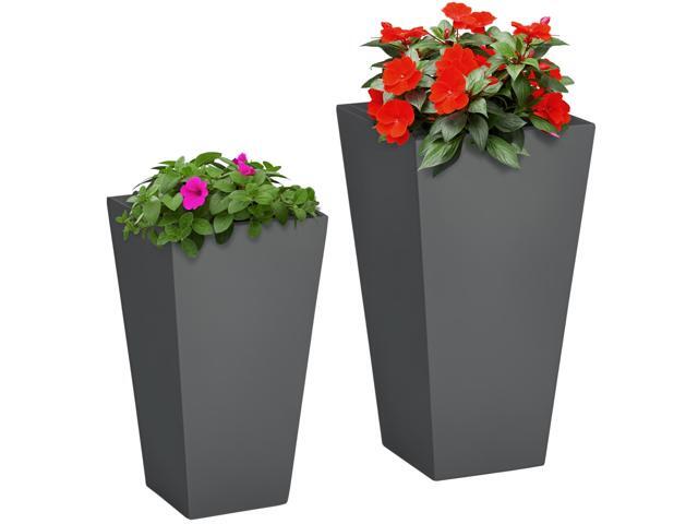 Click here for Aosom 2-Pack Outdoor Planter Set  Flower Pots with... prices